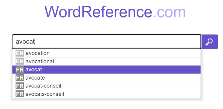How to use Word Reference – M. REY